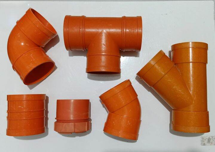 PVC Pipe Orange Fittings 3" Elbow, Tee, Coupling, Cleanout, Wye and Elbow 45deg | Lazada PH