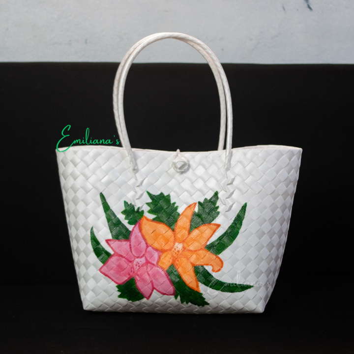 Emiliana's Plastic Bayong with Hand-painted Design Bayong Bag with Lock ...