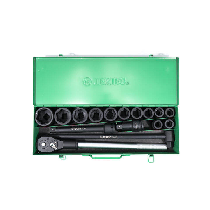 TEKIRO 3/4 INCH IMPACT SOCKET SET 6 PT 17 PCS / SAMBUNGAN SOK IMPACT ...
