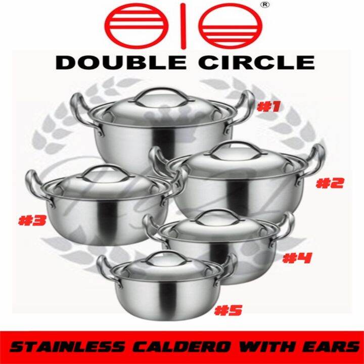 DOUBLE CIRCLE Stainless steel Caldero double handle DCS-CDE#1(Biggest ...