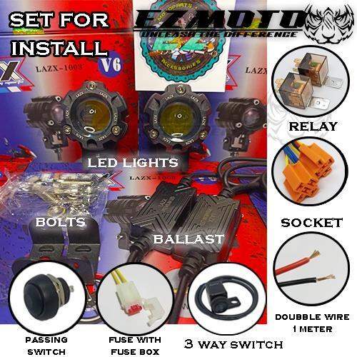 Mini Driving Light V6 LAZX 4wires (Available on SET) | Lazada PH