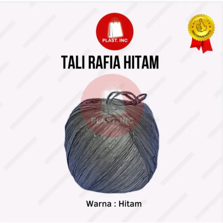 TALI RAFIA / TALI PACKING / TALI RAPIA/ TALI GULUNG HITAM 850gr ...