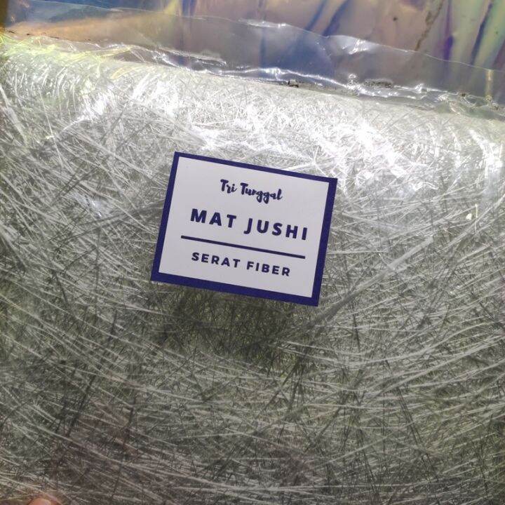 MAT JUSHI FIBER RESIN 20 X 25 CM serat fiberglass chopped strand mat ...