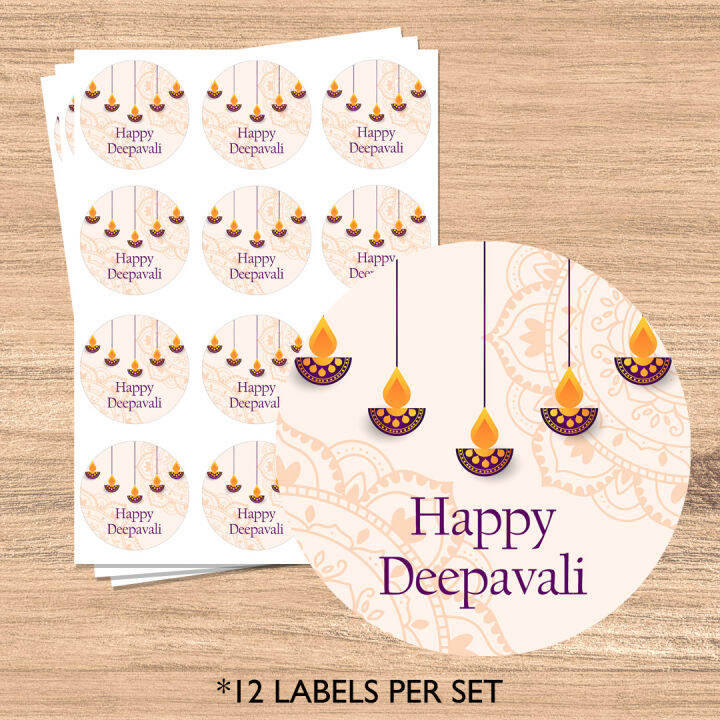 Diwali Stickers Labels Deepavali Sticker Labels Sticker Labels Happy ...