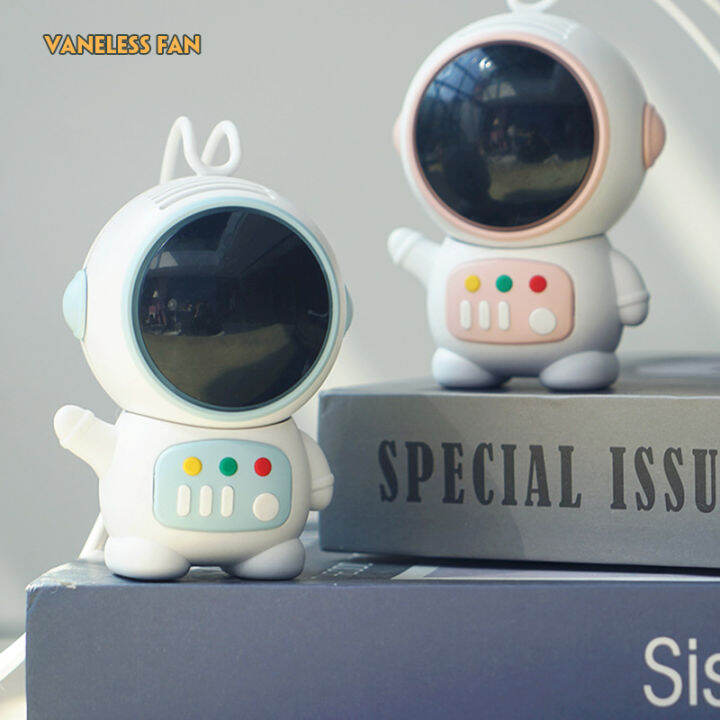 พัดลมคล้องคอ นักบินอวกาศ USB พัดลมพกพา ชาร์จใหม่ได้ 360° พัดลมมือถือ mini fan พัดลมน้อย พัดลม ...