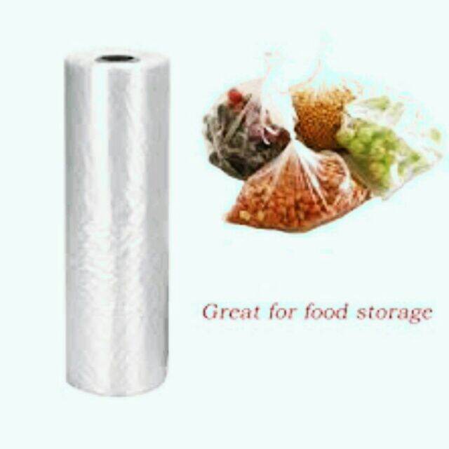 Transparent Plastic Roll Refrigerated Food Plastic Bag XLarge | Lazada PH