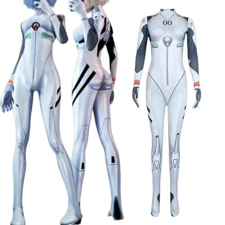 Anime Zentai Ayanami Rei Jumpsuits Cosplay Costume Unisex Zentai ...