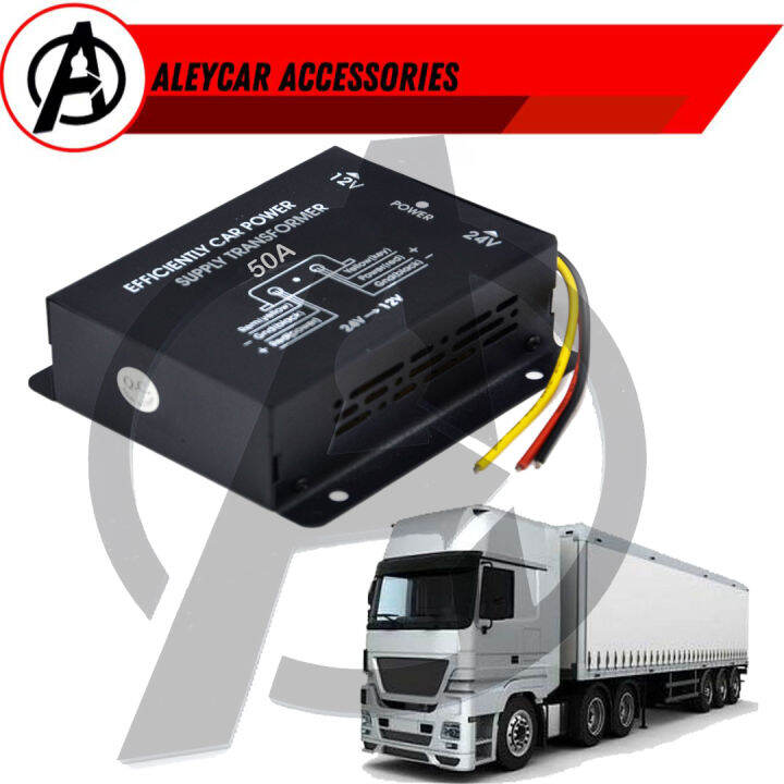 DC Power Converter 24V to 12V 50A Power Supply Transformer Truck | Lazada