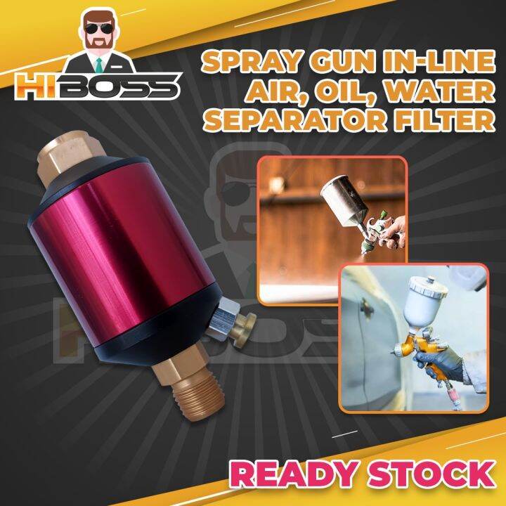 Air Filter Oil Water Separator 1/4 inch Spray Gun Air Line Filter Oil ...