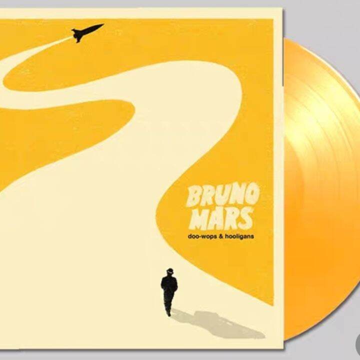 Genuine Bruno Mars Doo wops & hooligans yellow gum LP vinyl record 12 ...