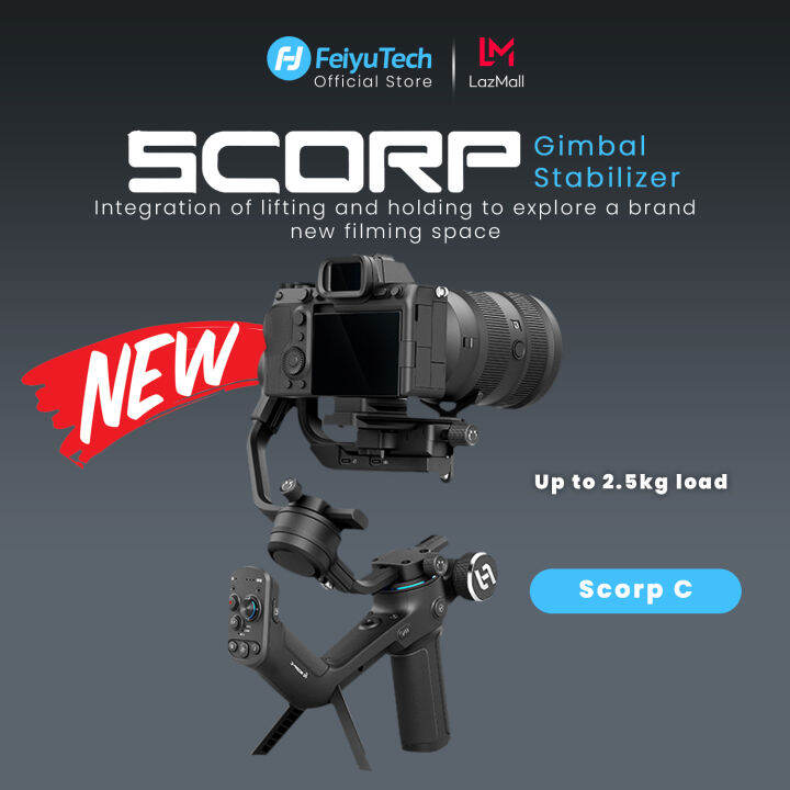 Feiyutech SCORP C Detachable 3 axis DSLR Mirrorless Professional Video Camera Gimbal Stabilizer ...