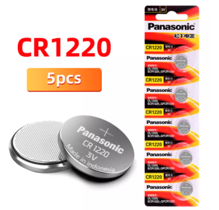 Original 5PCS Panasonic CR1220 Coin Cell Button Batteries 3V Lithium Car Remote Control Electric ...