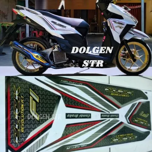 Striping Sticker Stiker Variasi Motor Vario 150-Vario New 125 LED Click ...
