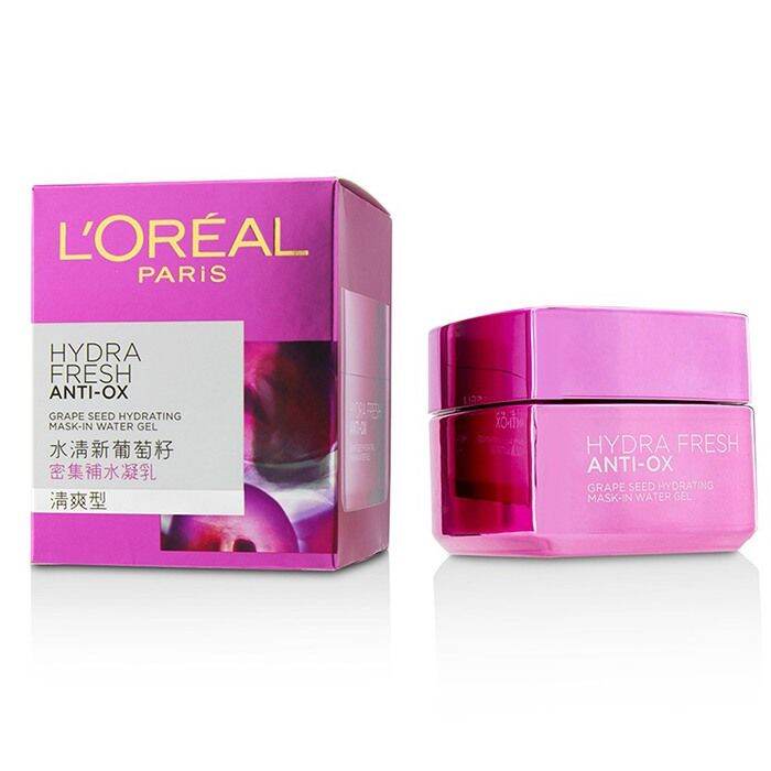 L'Oreal Paris Hydrafresh Anti-Ox Grape Seed Hydrating Mask-In Water Gel 50ml | Lazada