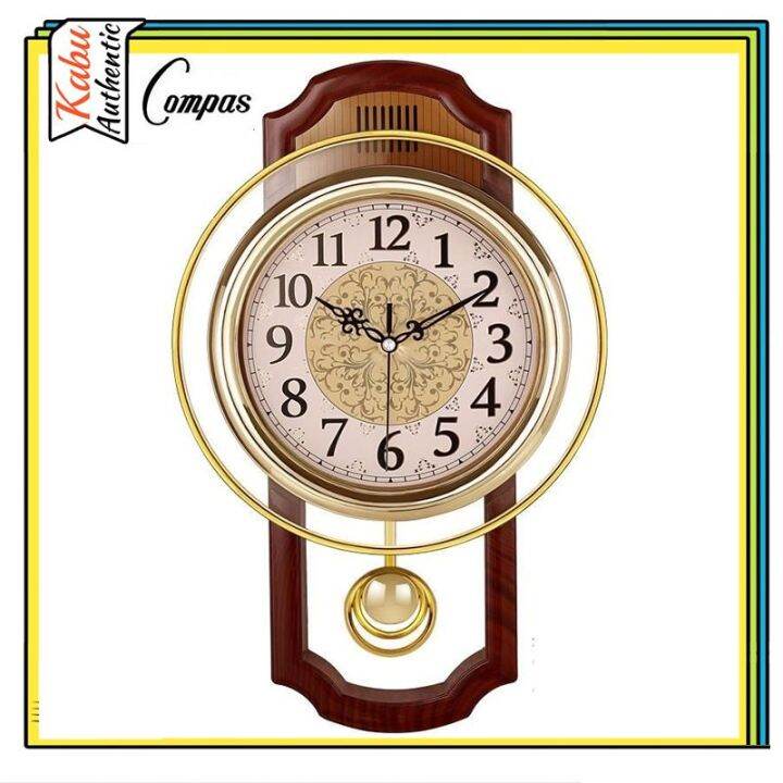 16 inch European retro independent swing wall clock living room simple ...