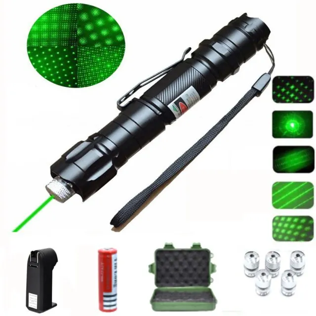 Laser Pointer USB Charger Powerful High Power Green Laser Pointer Powerful Adjustable Focus ...