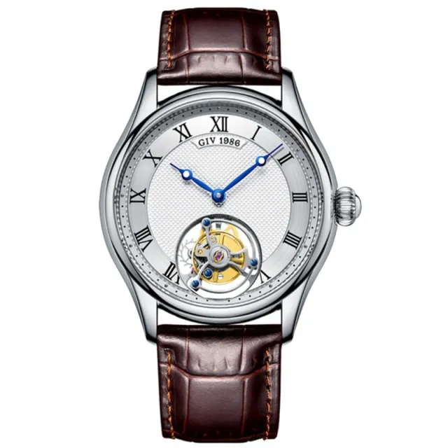 GIV Flying Tourbillon Mechanical Skeleton Luxury Watch Movement For Men ...