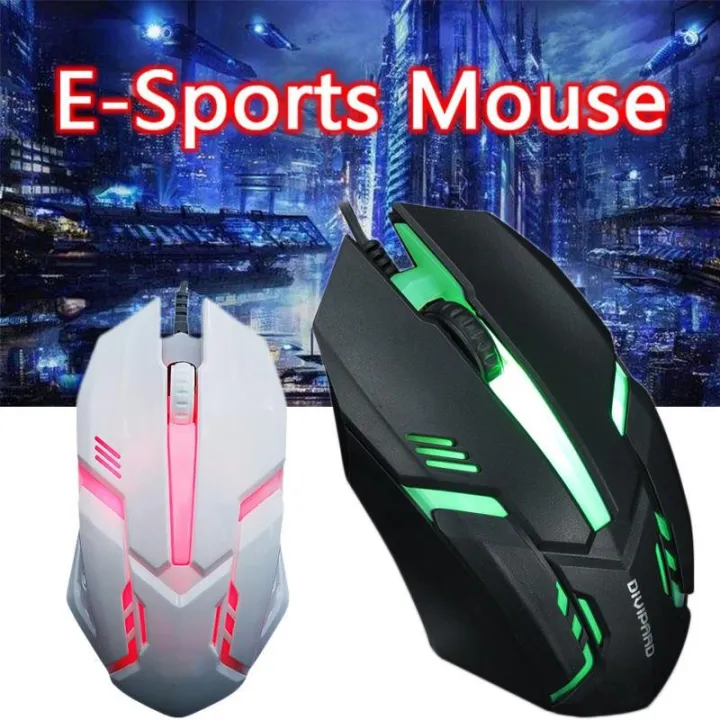 DIVIPARD OP-20 USB Gaming Mouse Colorful Glowing Mouse Mouse USB Wired ...