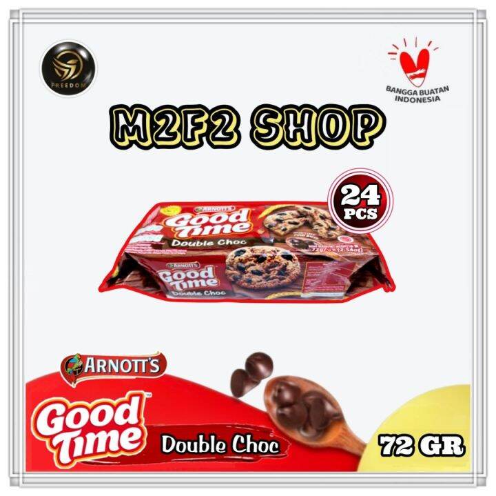 Good Time Double Choco Cips Cookies | Kukis Cokelat - 72 gr (Kemasan 24 ...