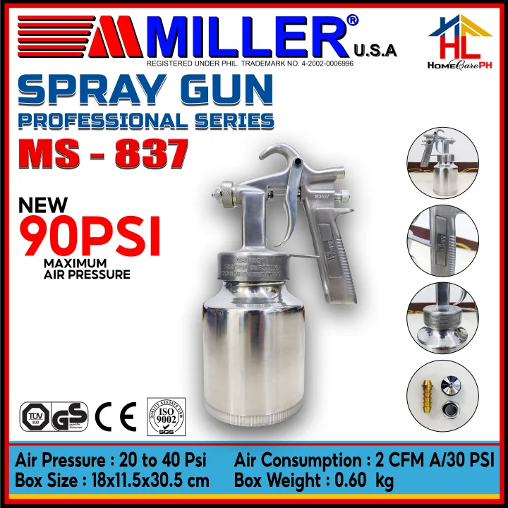 Miller Spray Gun Professional Series MS-837 | Lazada PH