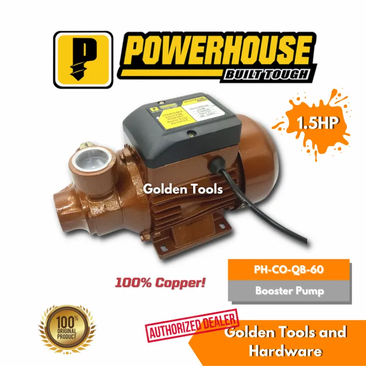 POWERHOUSE PH-CO-QB-60 Booster Pump 0.5HP (100% Copper) | Lazada PH