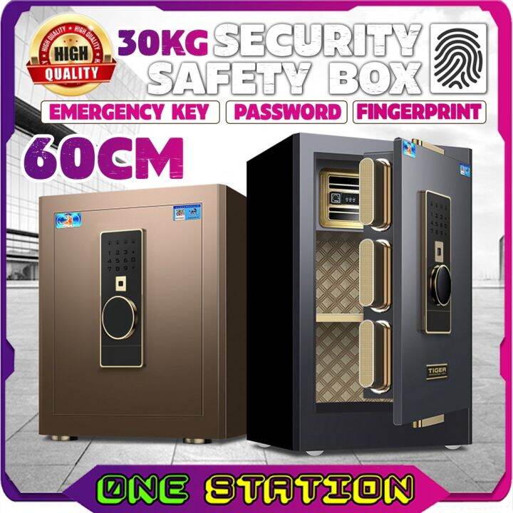60CM Safety Box Fingerprint Digital Safety Box Money Box With Lock Safe ...
