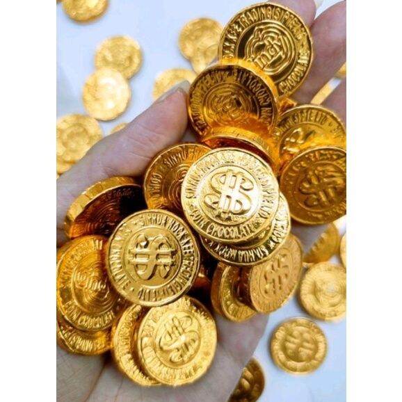 *HALAL* Gold Coin Chocolate / Golden Chocolate Coin (15PCS) JAJAN DULU ...