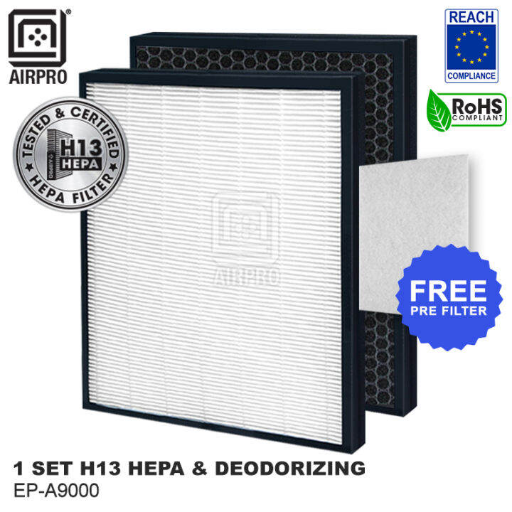 AIRPRO for Hitachi EPF-A9000H EPF-A9000D H13 HEPA & DEODORIZING Filter for EP-A9000 | Lazada