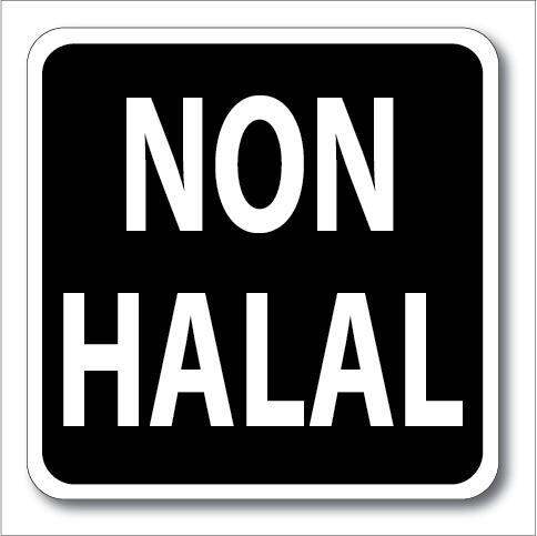 NON HALAL PP SIGN BOARD 150X150MM | Lazada