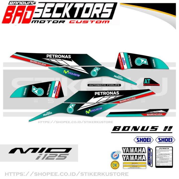 MIO i 125 STOCK DECALS / STRIPING MIO M3 /Z / 125/ STIKER / STICKER ...