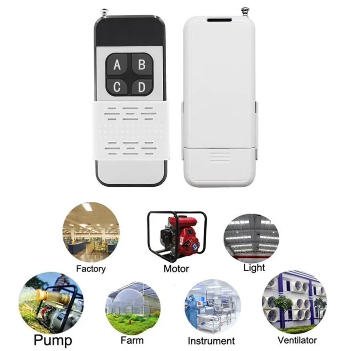 433mhz 1000m Wireless RF Remote Control 4 Buttons Controller For Gate ...