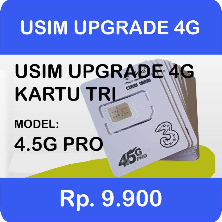 Kartu SIM 3 Upgrade 4G Tri Three Indonesia - 4.5G PRO | Lazada Indonesia