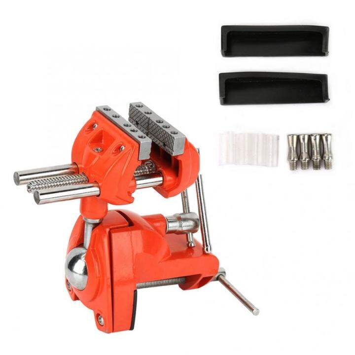 Mini Aluminum 360 Degree Rotating Bench Vise Adjustable 70mm Jaw Width ...