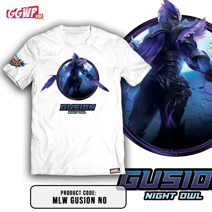 GGWP - Mobile Legends White Dry-Fit Tshirt - (Gusion) | Lazada PH