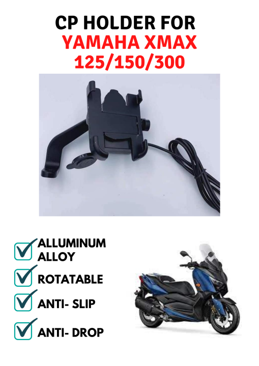 YAMAHA XMAX 125/150/300 CP holder Aluminum alloy, Anti slip phone ...
