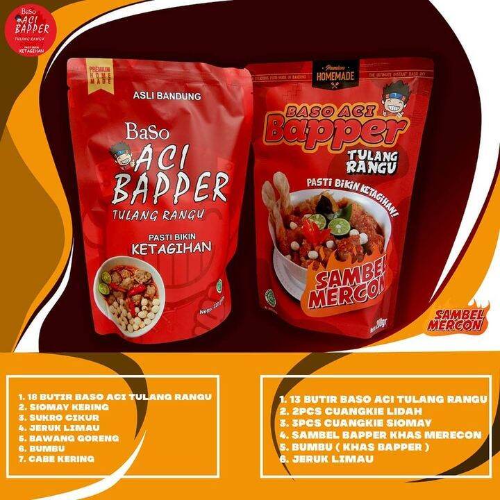 Baso Aci Boci Bakso Aci Bapper Baper Tulang Rangu Mercon | Lazada Indonesia