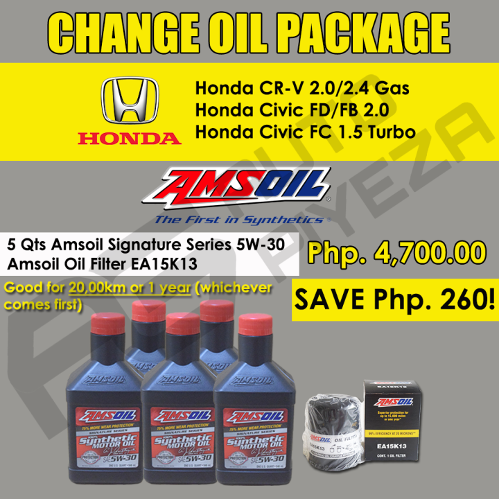 CHANGE OIL PACKAGE for Honda Civic FD/ F B 20, CR-V 2.0/2.4 Gas, Civic ...