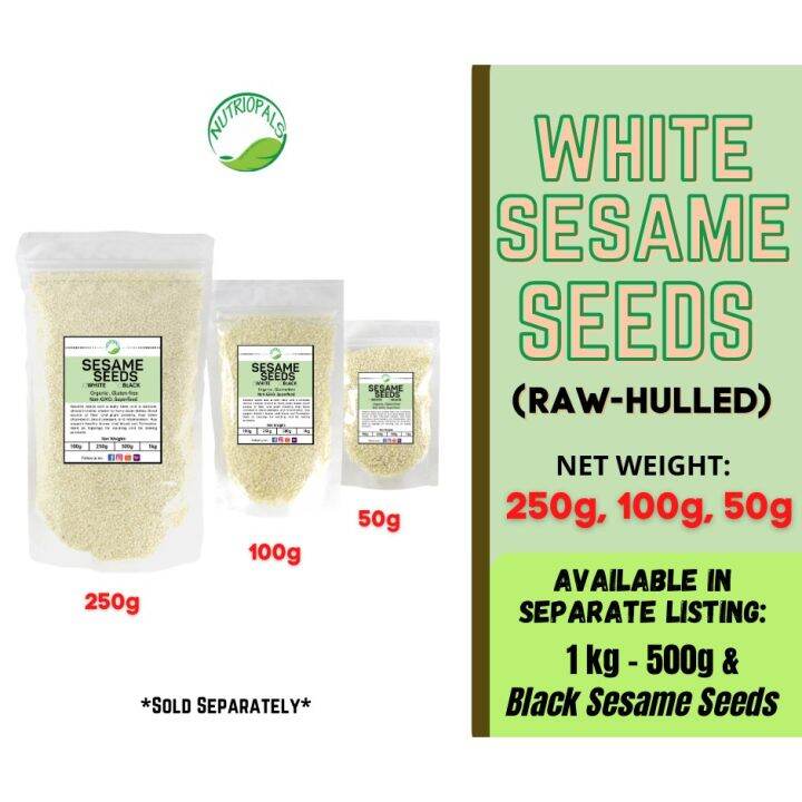 RAW White Sesame Seeds -Hulled 250g / 100g / 50g | Lazada PH