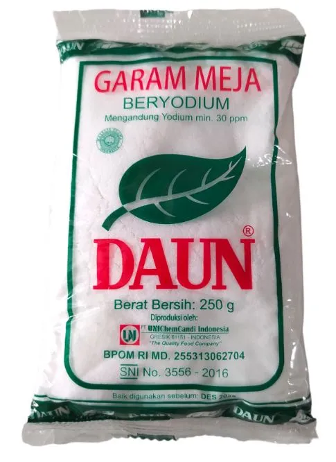 Garam Meja Cap Daun 250 Gram Beryodium 1 Ball Dan Satuan Bumbu Dapur ...