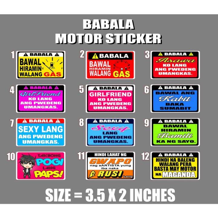 BABALA Motorcycle Decal Sticker | Lazada PH
