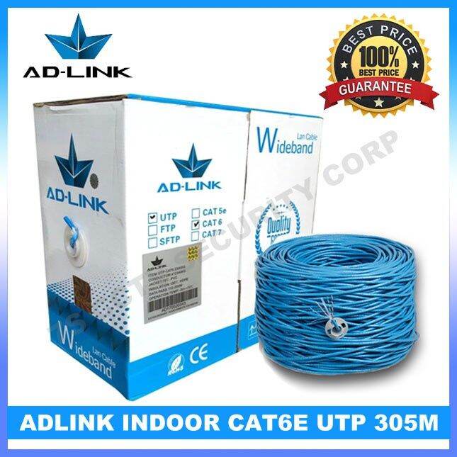 COD ADLINK CAT6E Quality indoor UTP Ethernet LAN Cable 305m | Lazada PH