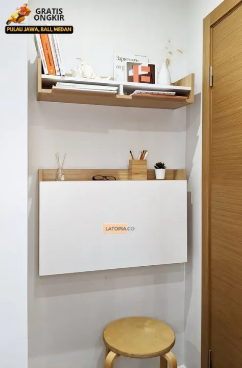 Rak Meja Komputer Lipat Plus Rak Gantung Paket Panjang 100 Tinggi 80 Cm ...