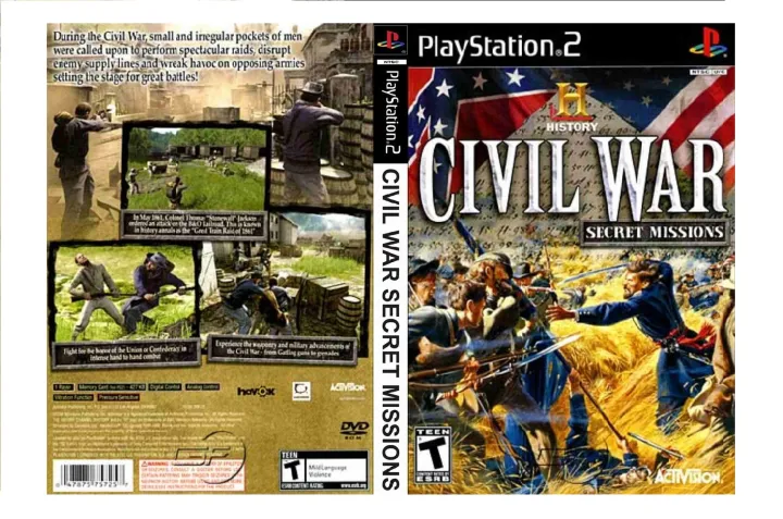 PS2 History Channel- Civil War Secret Missions (DVD Game) | Lazada