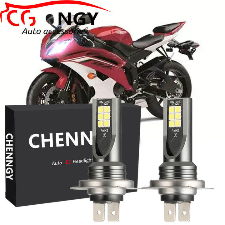 2PC LED Headlight Bulbs Lamp 6000K For Yamaha YZF-R6 2003-2015 Replace ...
