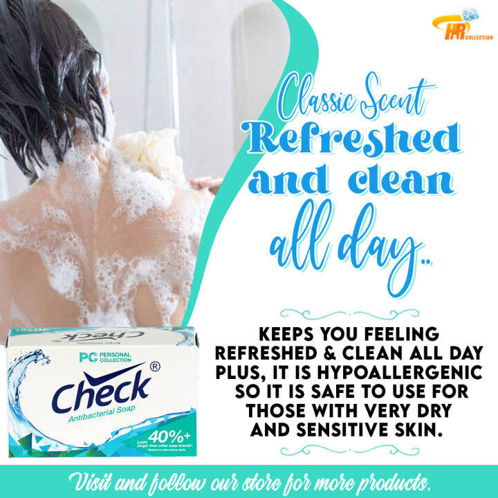 Personal Collection Check Classic Antibacterial Soap 135g Germ-kill ...