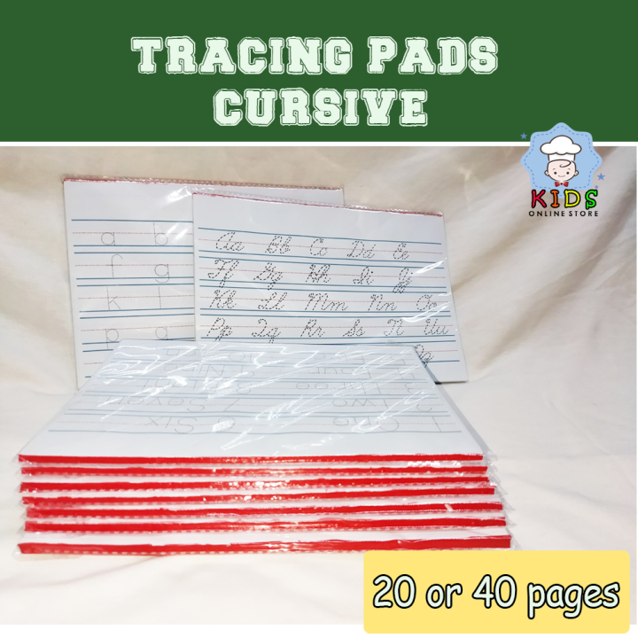 KOS Tracing Pads I CURSIVE Alphabet (Filipino/English) with FREE Pencil ...