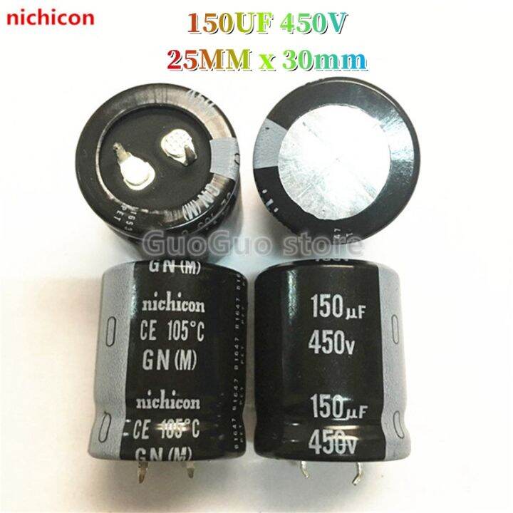 2pcs 450V 150UF Nigikon Electrolytic Capacitor 150UF 450V 25*30 GN 105 ...