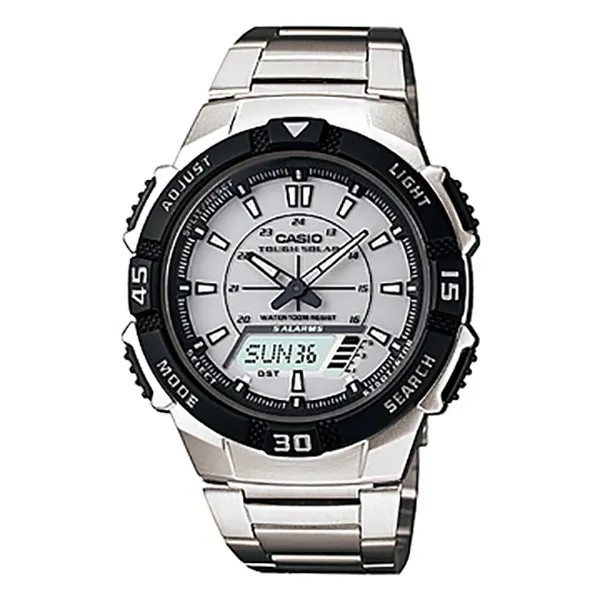 Casio Tough Solar Stainless Steel Men's Analog Digital Watch AQ-S800WD ...