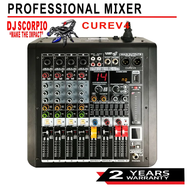 DJ SCORPIO (Curve 4) - 4 Channel 7 Band Equalizer 32 Bit DSP Effects ...