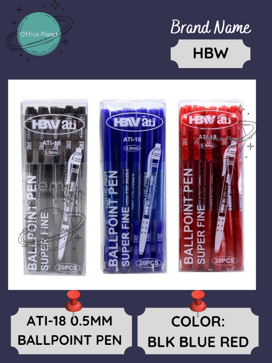 HBW ATI Office Retractable Ballpen ATI-18 0.5mm 1Piece | Lazada PH
